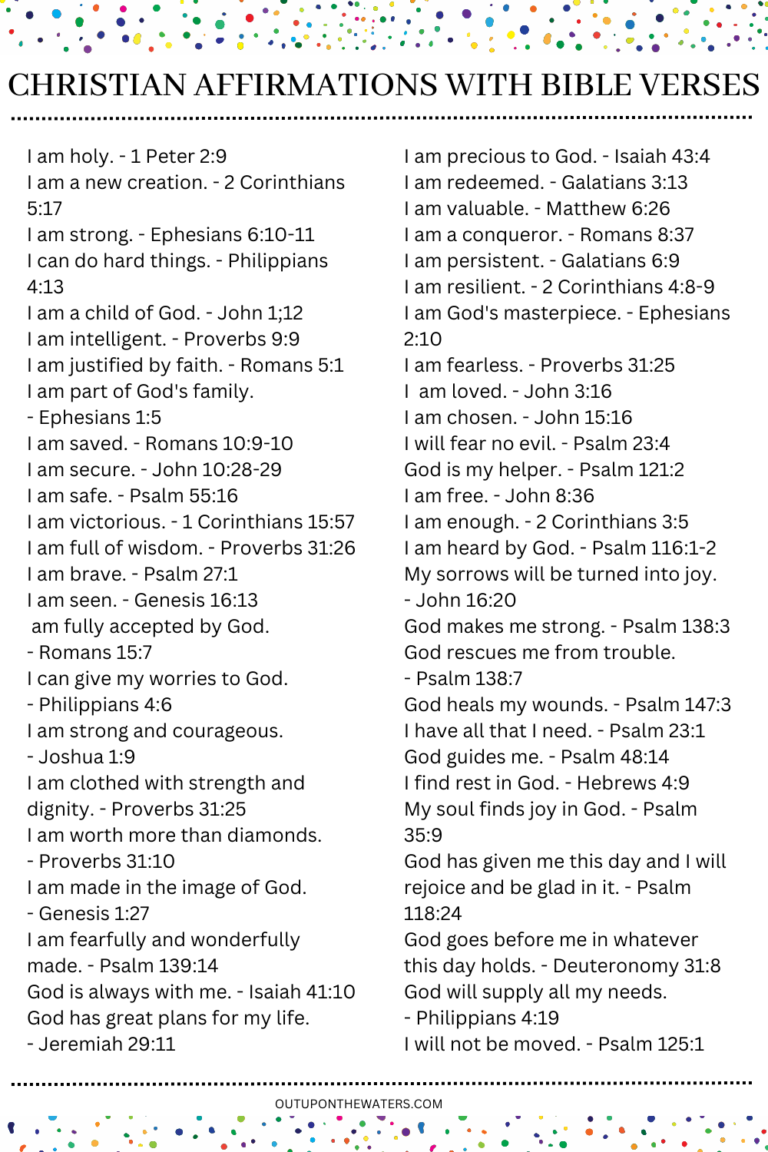 52 Biblical Affirmations to Remind You of Who God Says You Are - Out ...