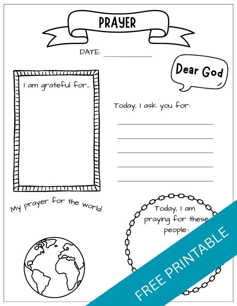 Free Prayer Journal Printables for Kids and Adults - Out Upon the Waters