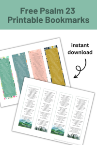 Psalm 23 Printable Bookmarks - Out Upon the Waters
