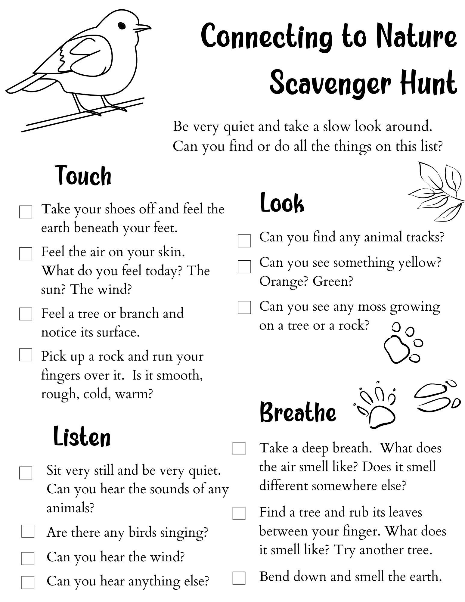 Nature Scavenger Hunt for Kids - Out Upon the Waters