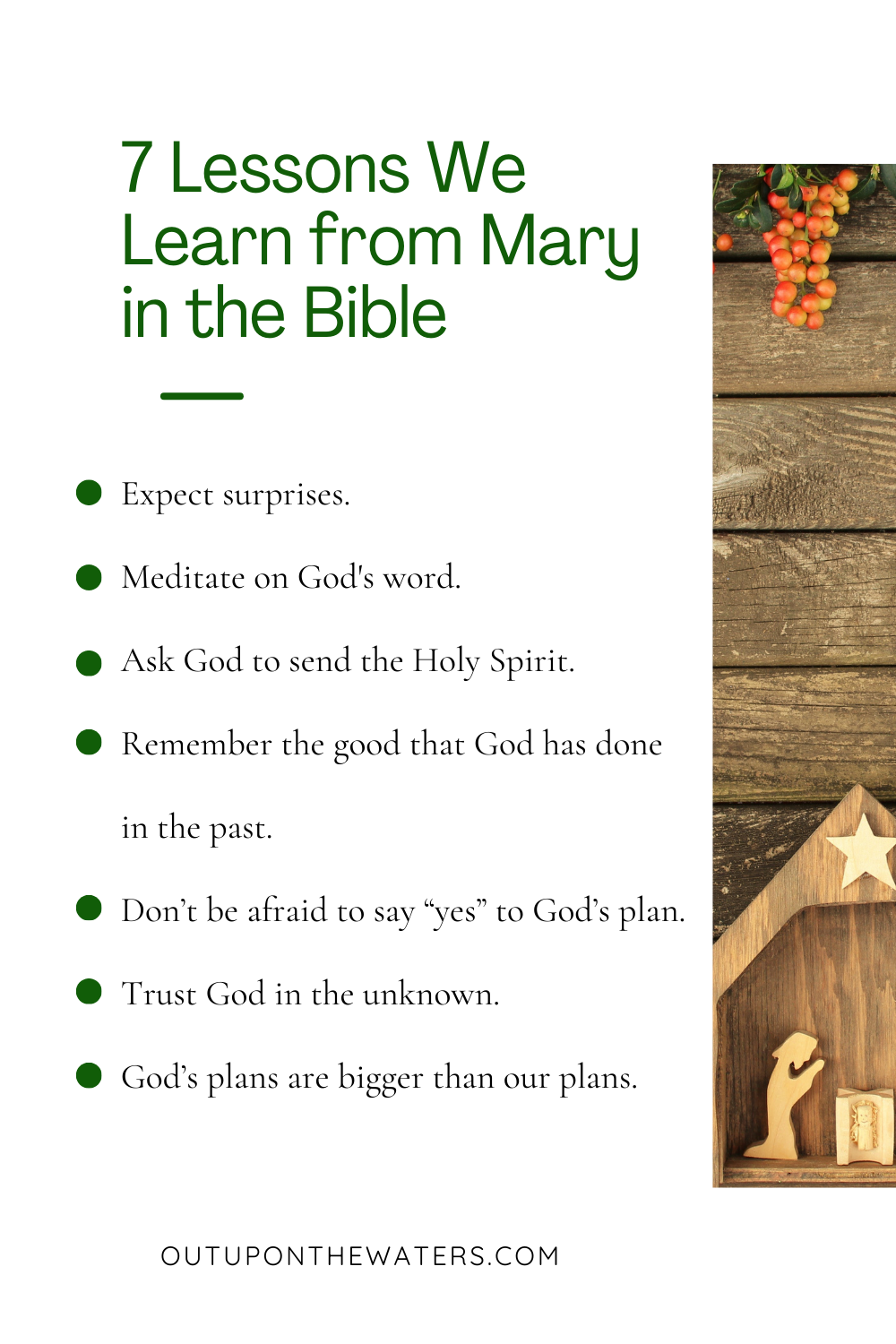 Lessons from Mary, the Mother of Jesus - Out Upon the Waters