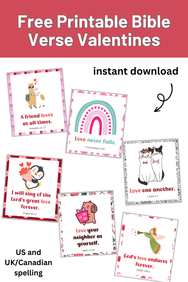 Free Printable Bible Verse Valentines - Out Upon the Waters